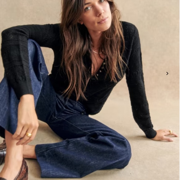 Sezane | Sweaters | Sezane Lyna Sweater Small Noir | Poshmark